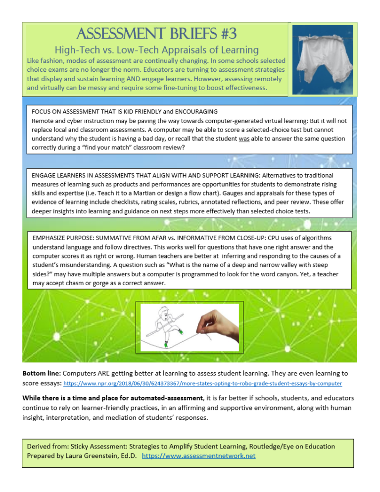 Returning to School, Assessment Briefs, Infographics | Assessment Network